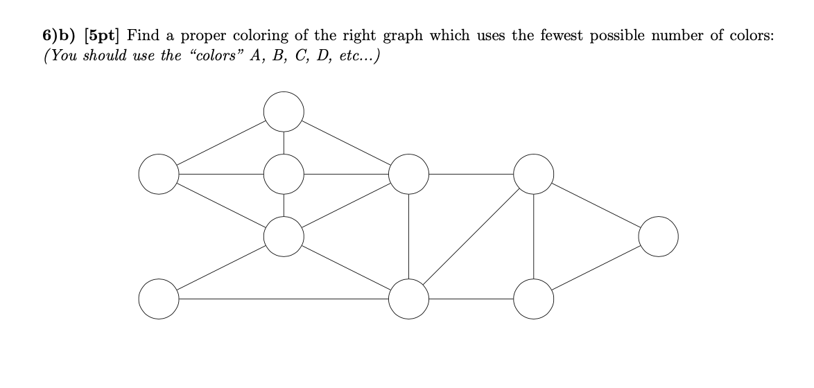 Find a proper coloring of the right graph which uses | Chegg.com