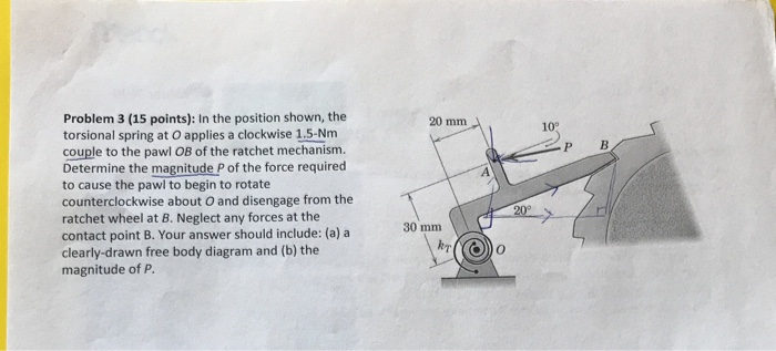 Solved Problem 3 (15 points): In the position shown, the | Chegg.com
