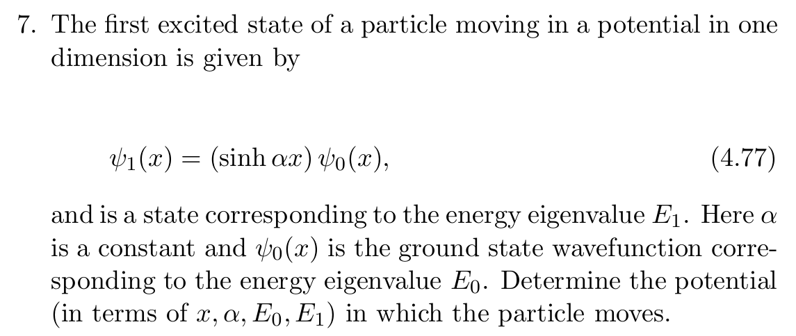 Solved The first excited state of ﻿a particle moving in ﻿a | Chegg.com