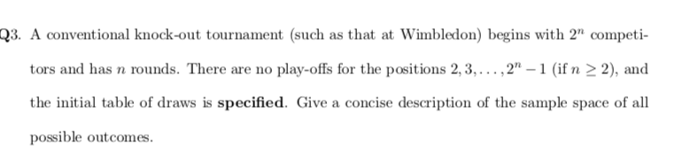 3. A conventional knock-out tournament (such as that | Chegg.com