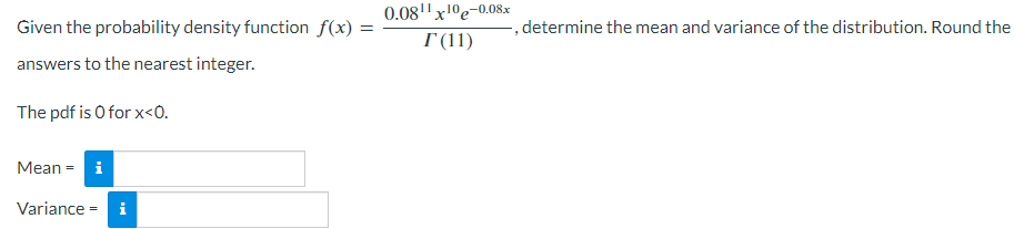 Solved Given the probability density function | Chegg.com