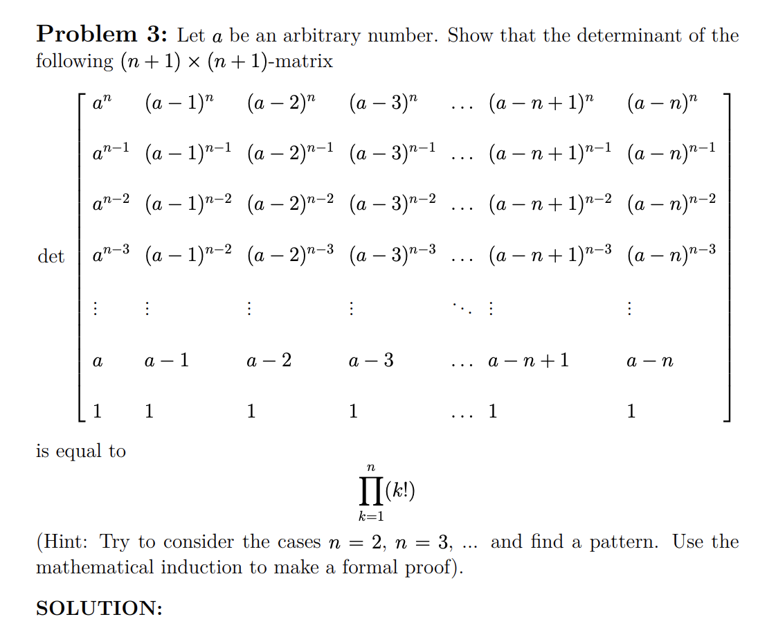 Solved Problem 1: For arbitrary three numbers a, B and y, | Chegg.com