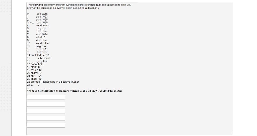 Solved QUESTION 3 Using the line numbers in the program in | Chegg.com