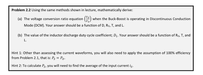 Solved Problem 2.2 Using the same methods shown in lecture, | Chegg.com