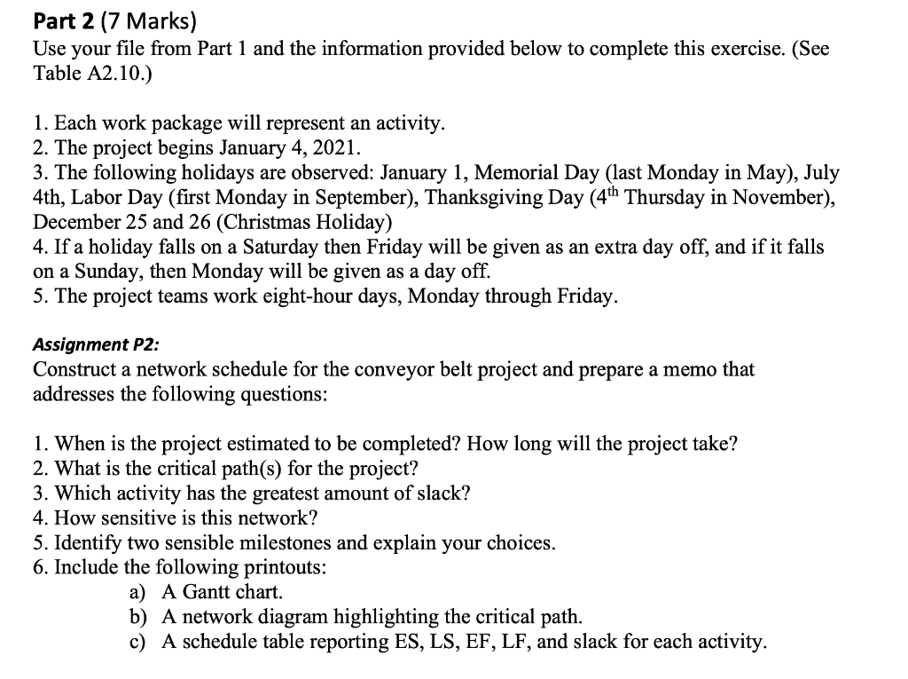 Solved Part 2 (7 Marks) Use your file from Part 1 and the | Chegg.com