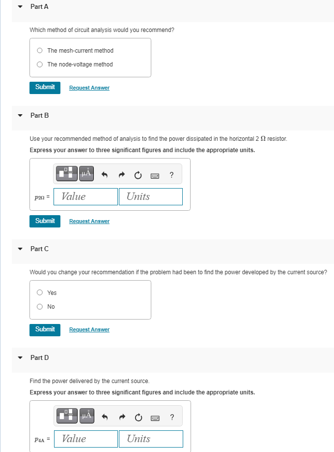 Solved Which method of circuit analysis would you recommend? | Chegg.com