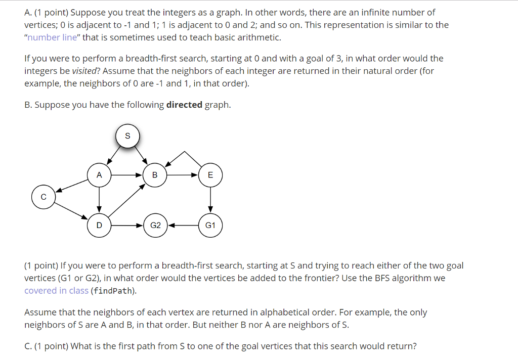 Solved A. (1 point) Suppose you treat the integers as a | Chegg.com