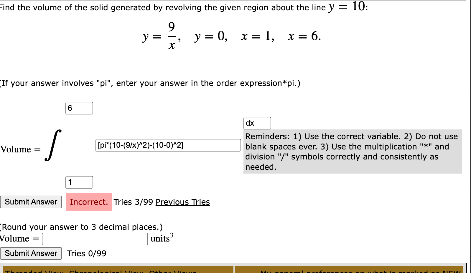 [Solved]: Find the volume of the solid generated by revolv