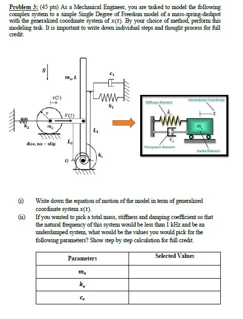 Problem 3: (45 pts) As a Mechanical Engineer, you are | Chegg.com