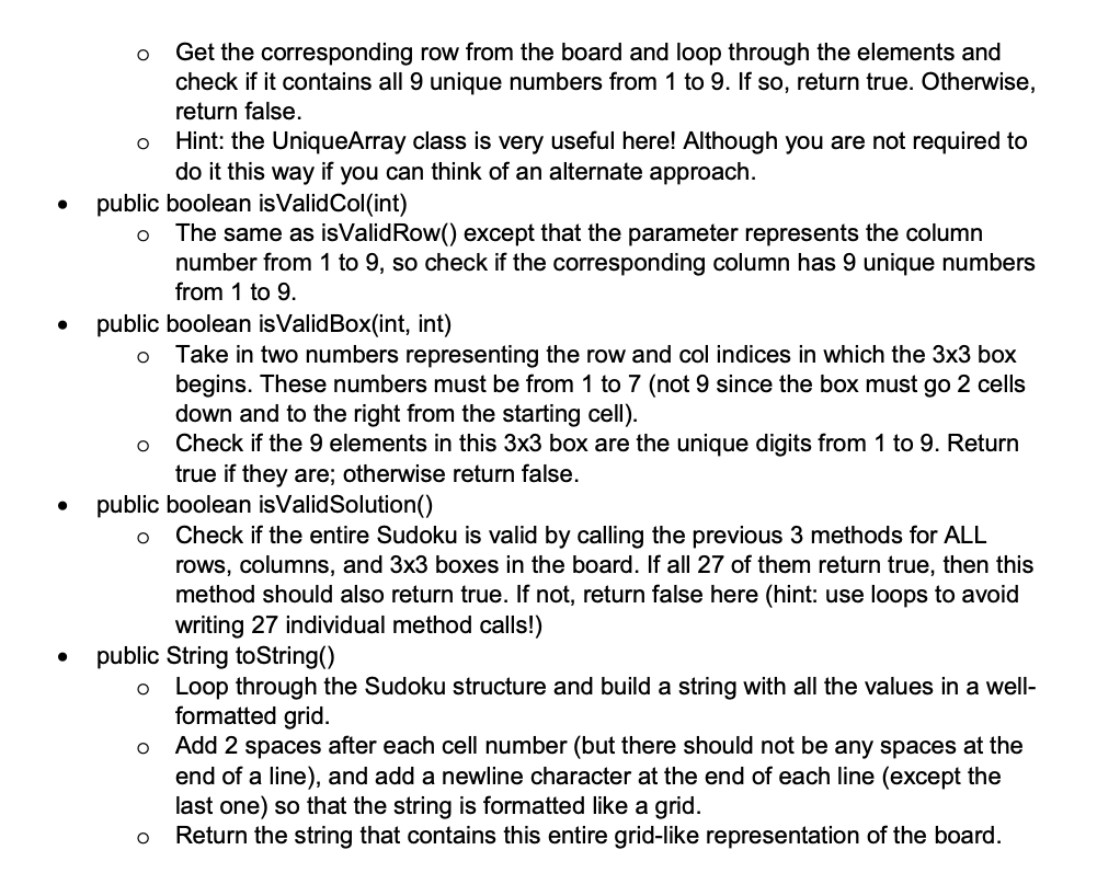Solved Sudoku.java O This class represents the Sudoku as an | Chegg.com