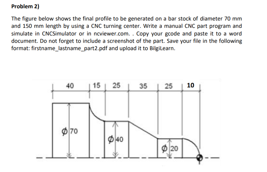 Solved Problem 2) The figure below shows the final profile | Chegg.com