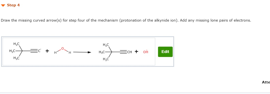 Solved Step 4 Draw the missing curved arrow(s) for step four | Chegg.com