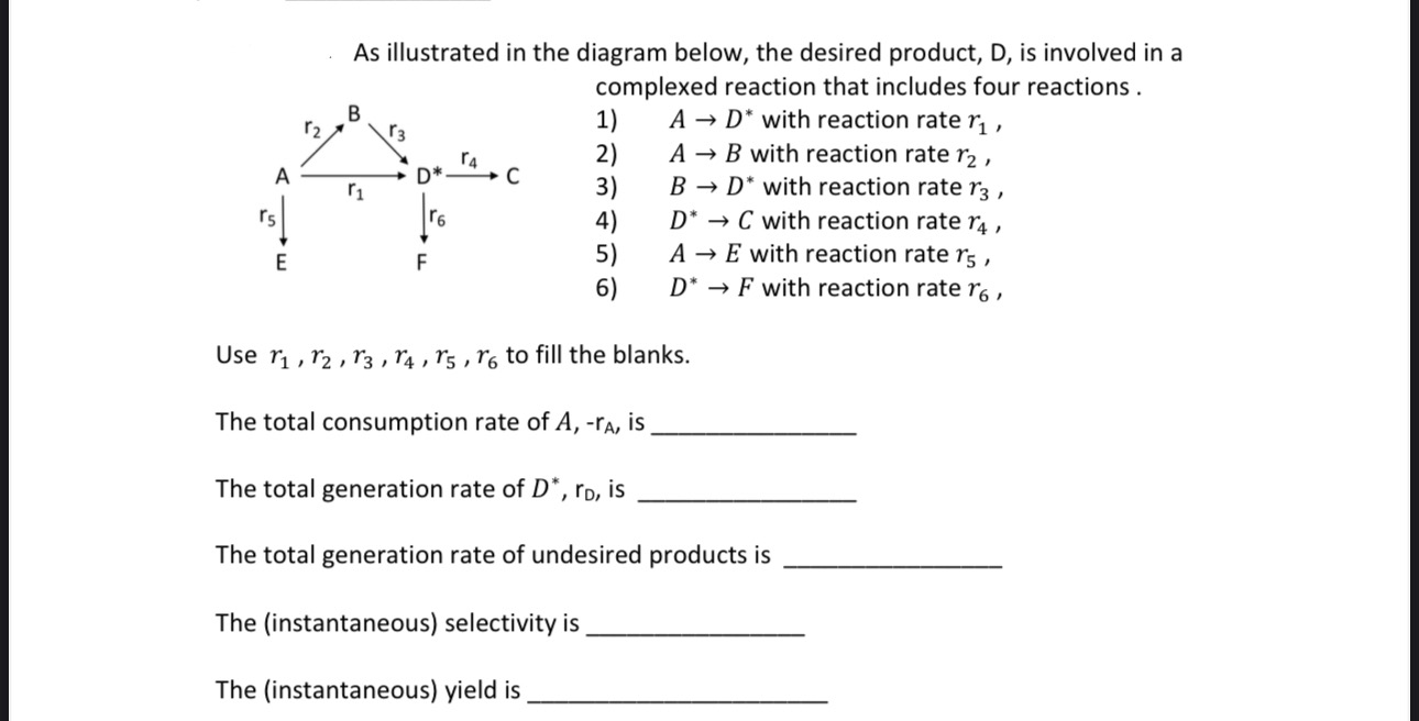 Solved Use r1,r2,r3,r4,r5,r6 to fill the blanks. The total | Chegg.com