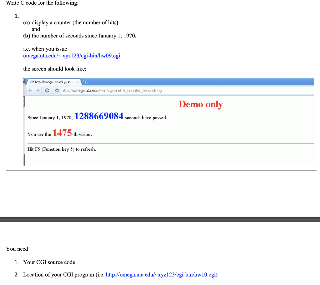 Write C code for the following: 1. (a) display a | Chegg.com