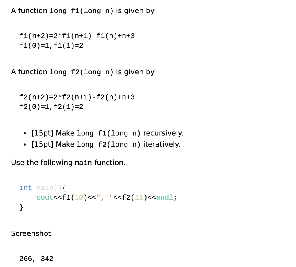 Solved Do Not Use Any Global Variable Nor Static Variable 