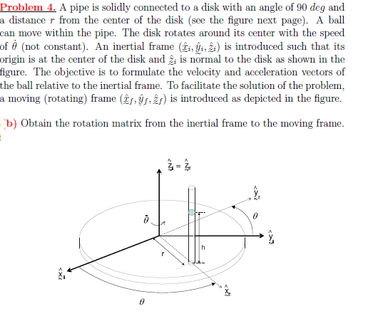 Solved Problem 4. A pipe is solidly connected to a disk with | Chegg.com