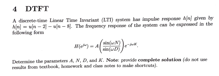 Solved A Discrete Time Linear Time Invariant Lti System 3189