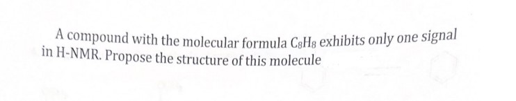Solved A compound with the molecular formula C8H8 exhibits | Chegg.com