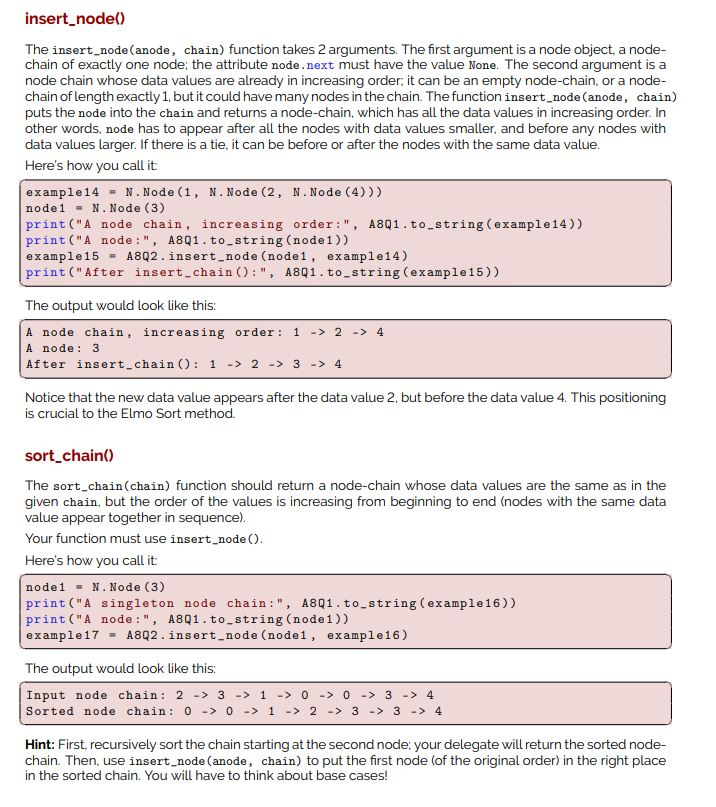 Solved Node Class Used Is Class Nodeobject Def