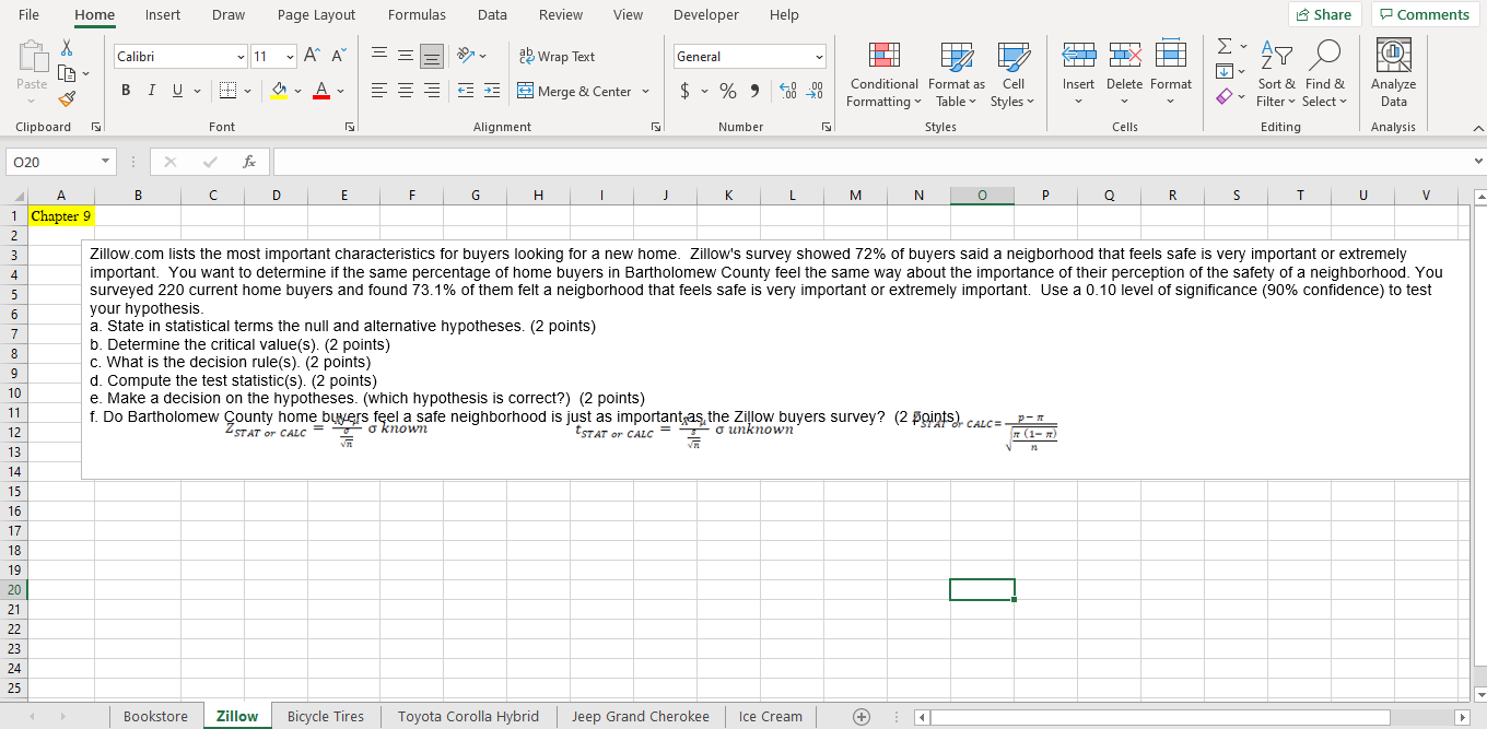 Solved File Home Insert Draw Page Layout Formulas Data | Chegg.com