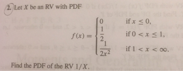 Solved 10. Let X be an RV with PDF f(x) = ⅓ if-l