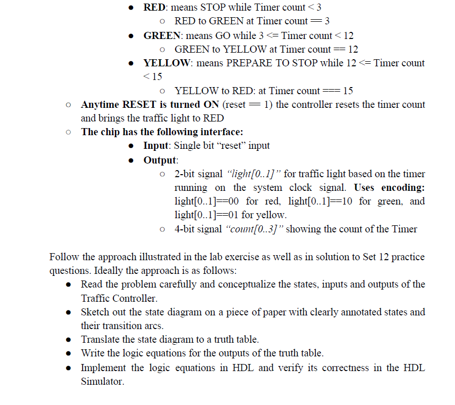 We need to build the TrafficController chip which | Chegg.com