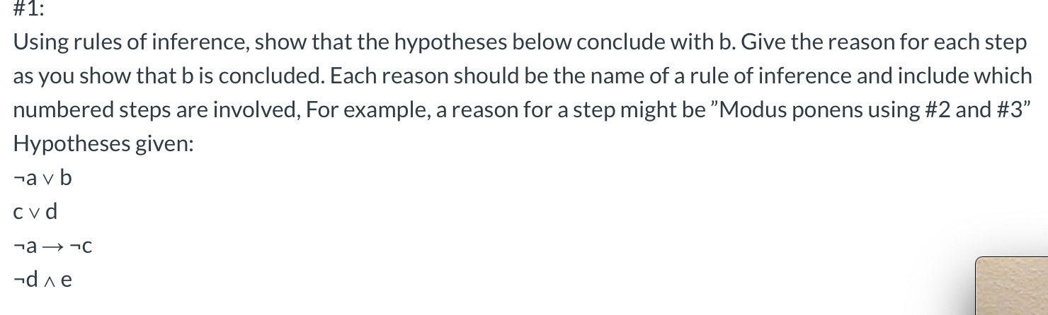 Solved #1: Using rules of inference, show that the | Chegg.com