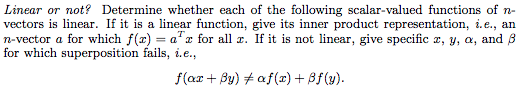 Solved Linear or not? Determine whether each of the | Chegg.com