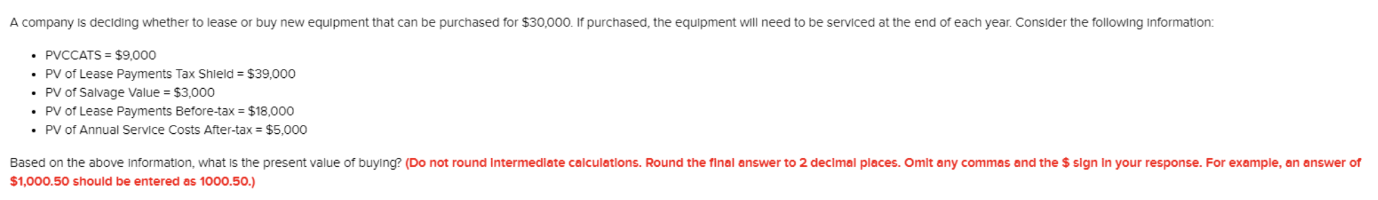 Solved A company is deciding whether to lease or buy new | Chegg.com