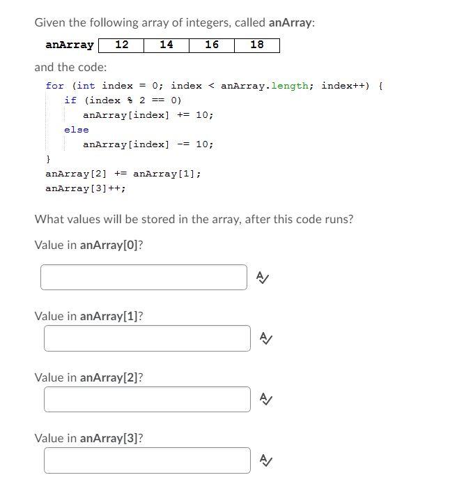Solved 14 Given the following array of integers, called | Chegg.com