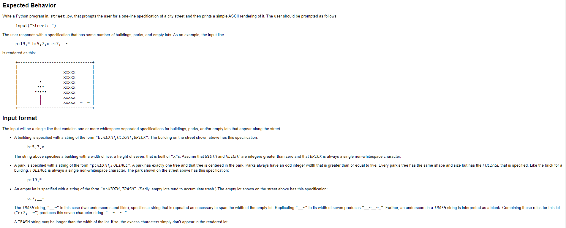 Solved Write a Python program in, street.py, that prompts | Chegg.com