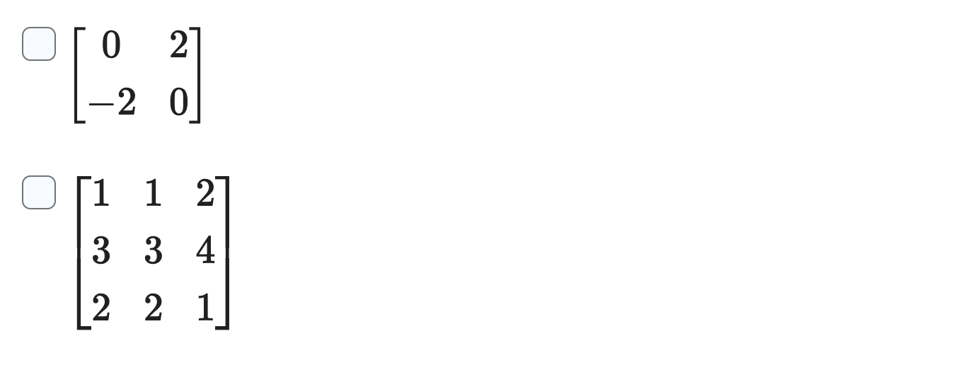 Solved Which of the following matrices are dependent? Check | Chegg.com