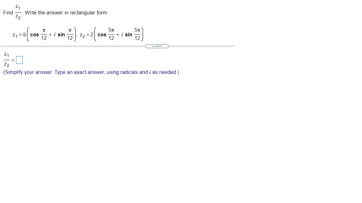 Solved Find NIN Write the answer in rectangular form. 22 51 | Chegg.com