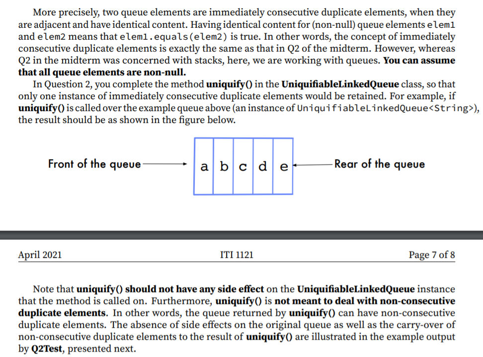 Please answer in JAVA For this question, you are | Chegg.com