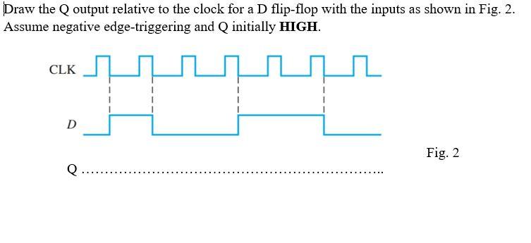 Solved Draw the Qoutput relative to the clock for a D | Chegg.com