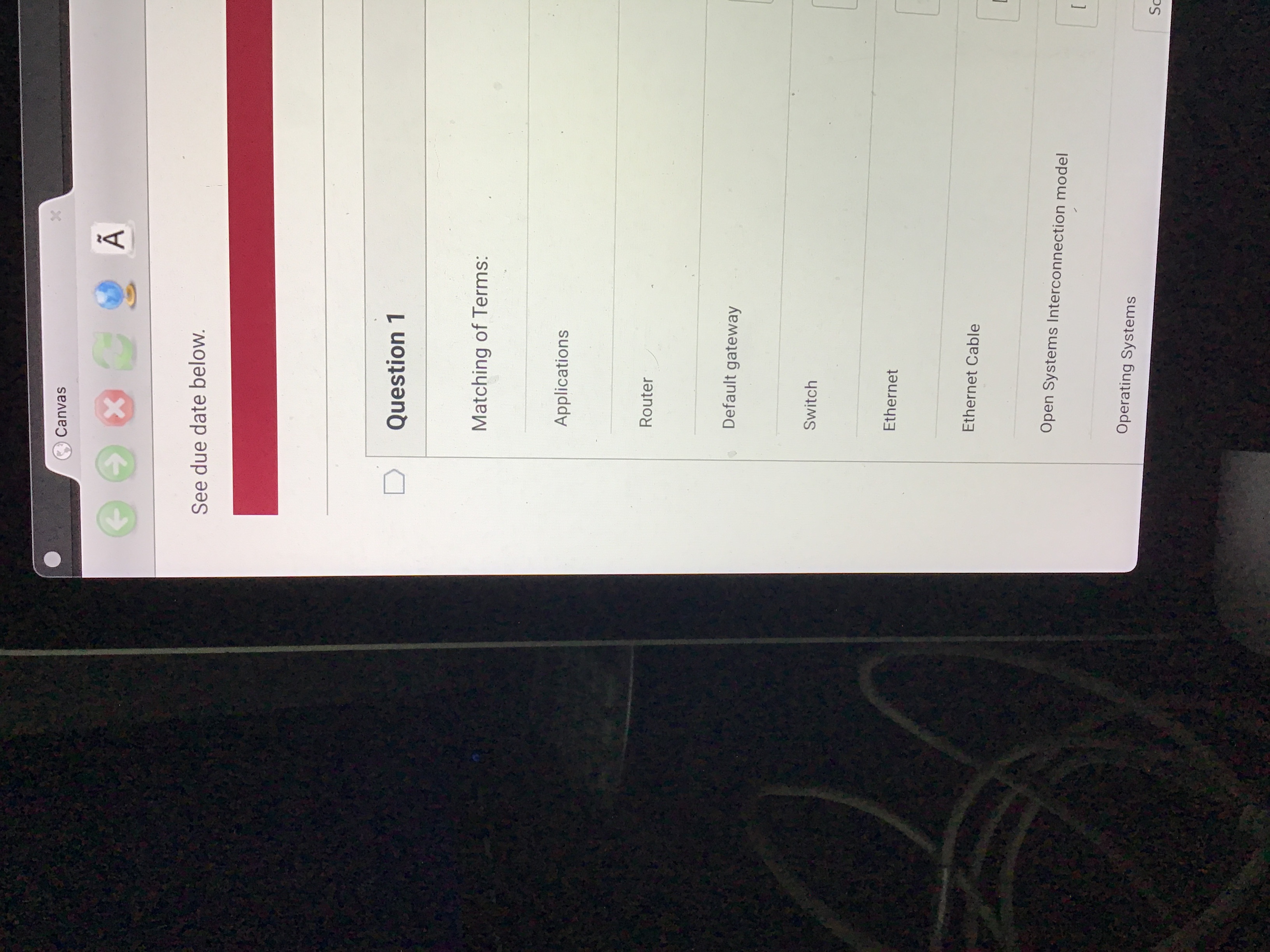 Solved Question 1Matching of Terms:ApplicationsRouterDefault | Chegg.com