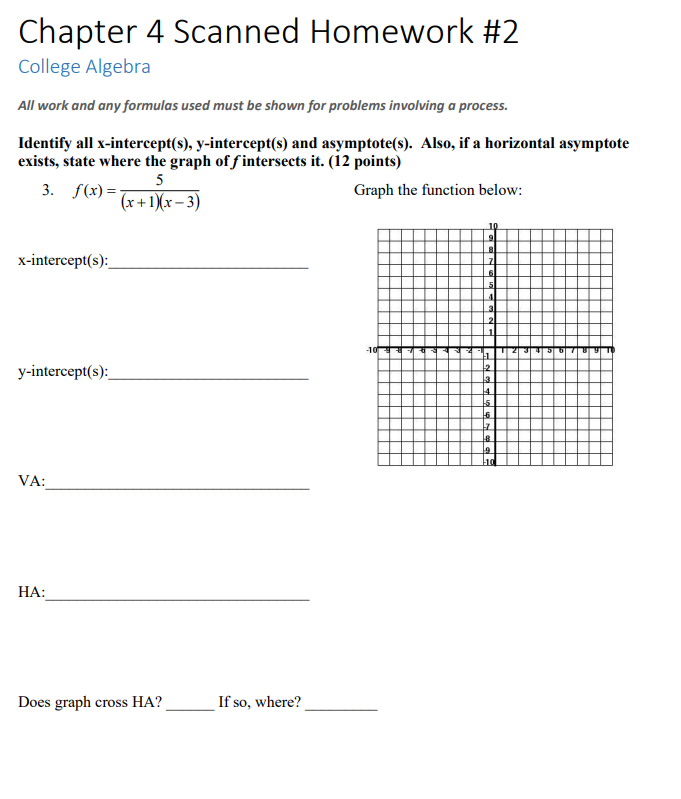 Solved Chapter 4 Scanned Homework #2 College Algebra All | Chegg.com