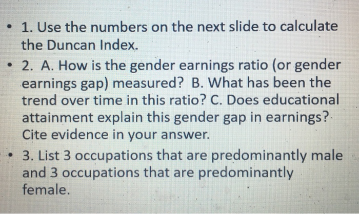 Solved . 1. Use the numbers on the next slide to calculate | Chegg.com