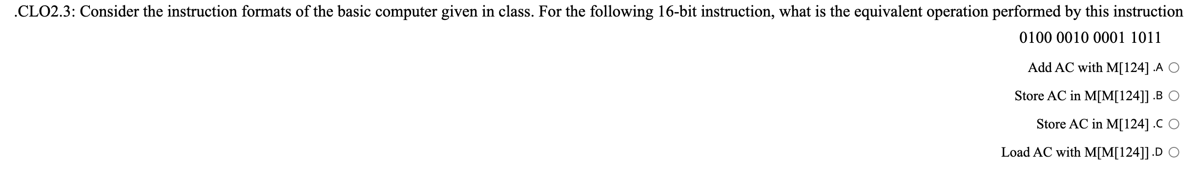 Solved .CLO2.3: Consider the instruction formats of the | Chegg.com