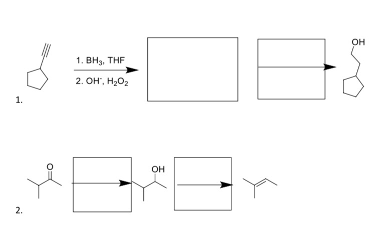 Solved 1. BH3, THE 2. OH, H2O2 | Chegg.com