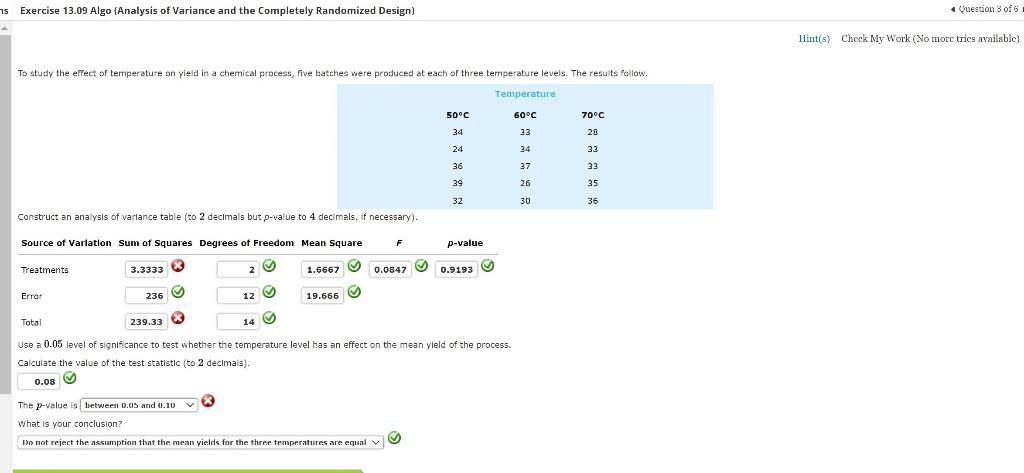 Solved s Exercise 13.09 Algo (Analysis of Variance and the | Chegg.com