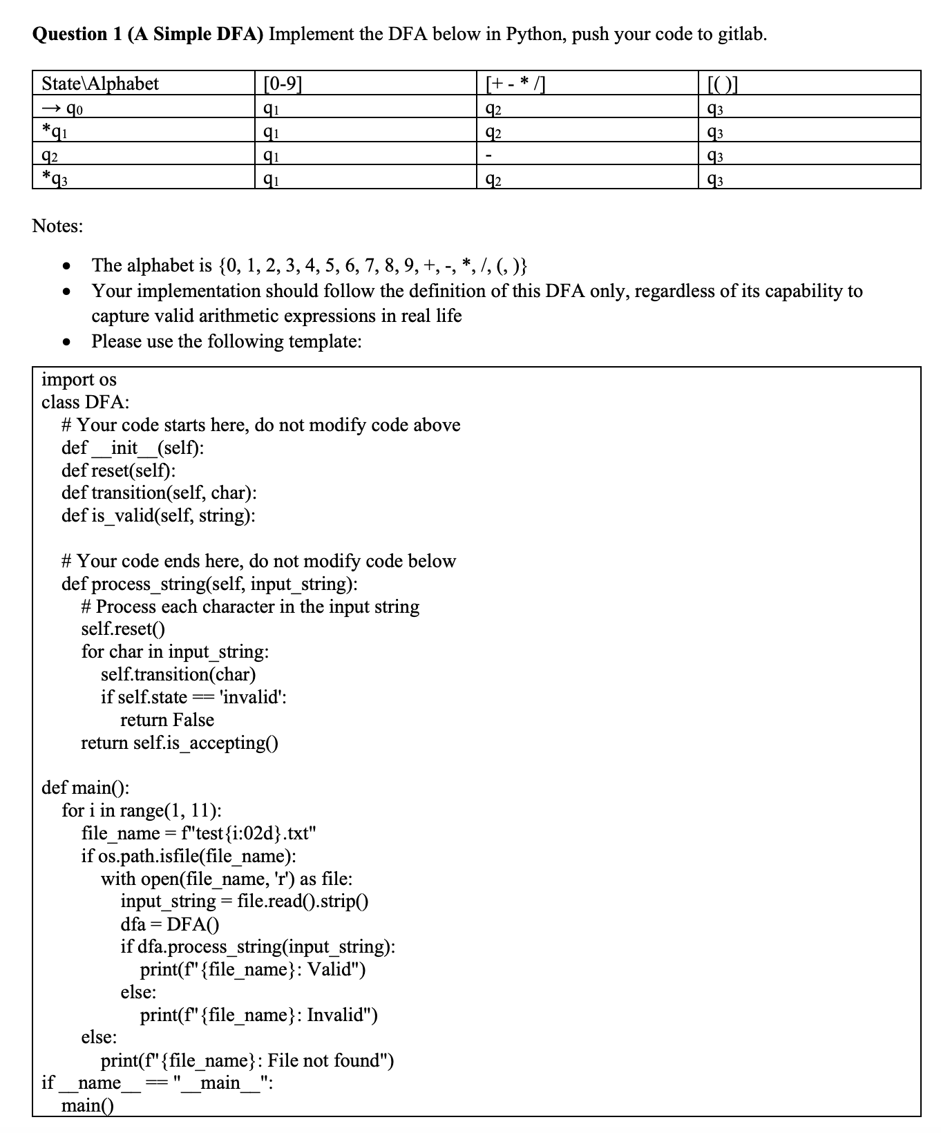 Solved The answer MUST be code and not a description | Chegg.com