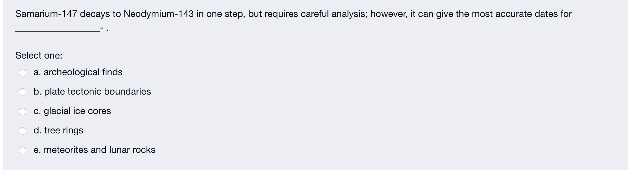 Solved Samarium-147 decays to Neodymium-143 in one step, but | Chegg.com