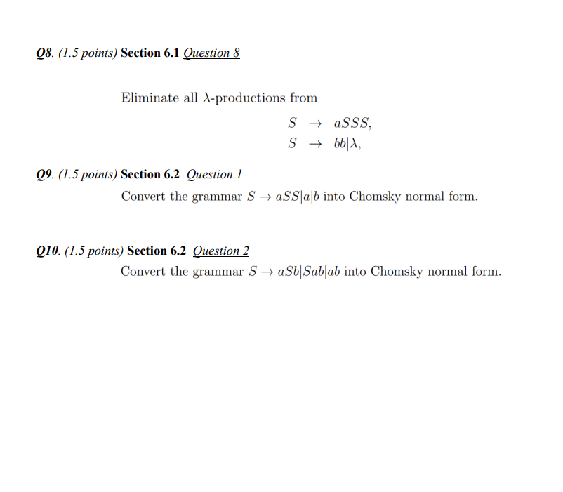 Solved Q8. (1.5 points) Section 6.1 Question 8 Eliminate all | Chegg.com