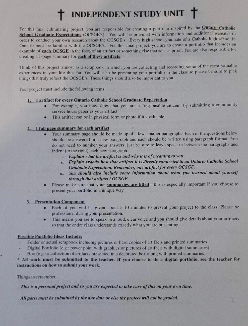 order to conduct your own research about the OCSGE's. | Chegg.com