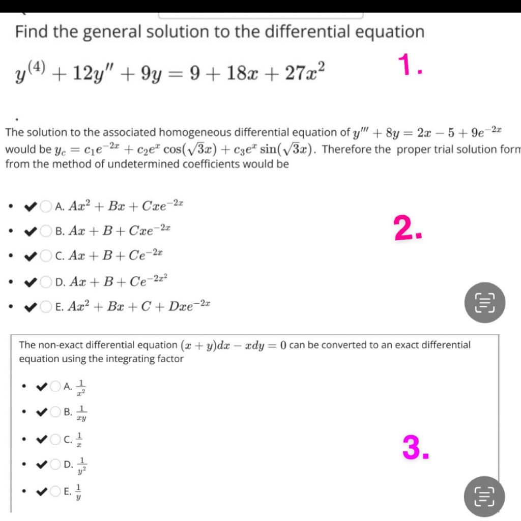 Solved Find the general solution to the differential | Chegg.com
