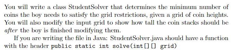 Solved MUST WRITE IN JAVA. FOLLOW ALL DIRECTIONS AND DO NOT | Chegg.com