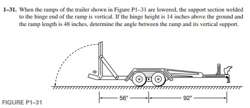 Solved 1-31. When the ramps of the trailer shown in Figure | Chegg.com