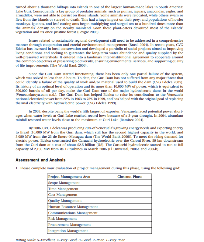 Solved The Closeout Phase The scope implementation and | Chegg.com