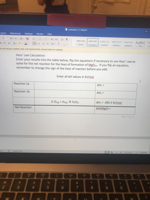 Solved Layout References Mailings Review View wth security | Chegg.com